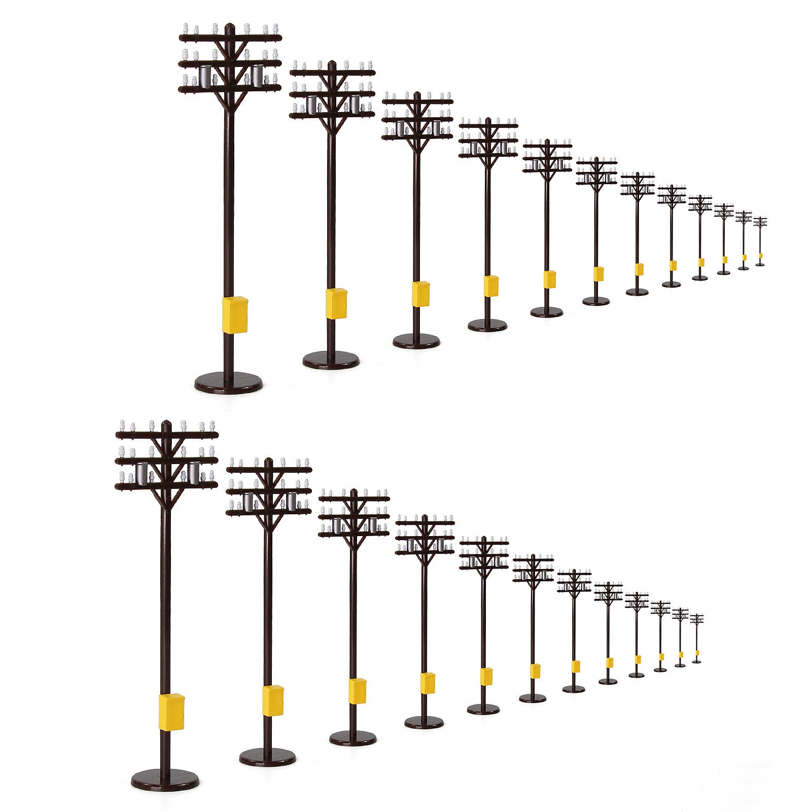 GY18087 24pcs HO Scale 1:87 Telephone Power Tel Poles