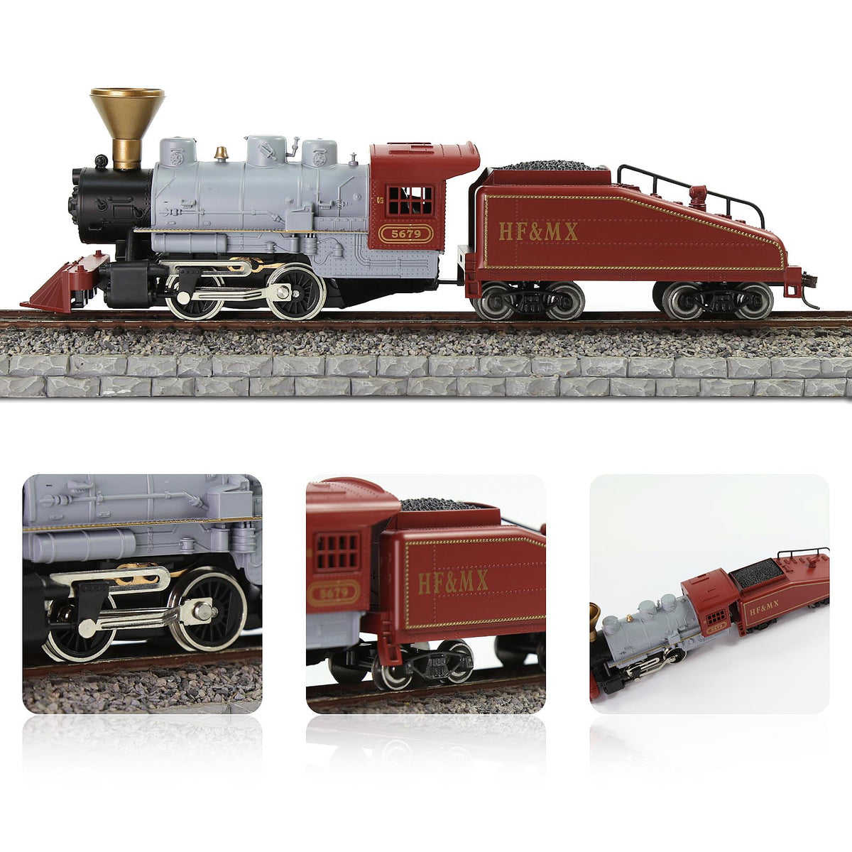 HCT8703 1 Unit Train HO Scale 1:87 Model Railroad Steam Locomotives Re