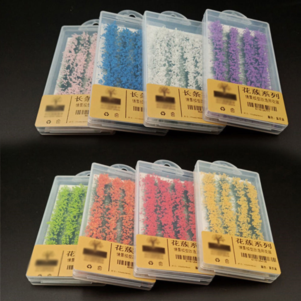 PJ07 1 Set Flower Stripe Clusters Artificial Scenery