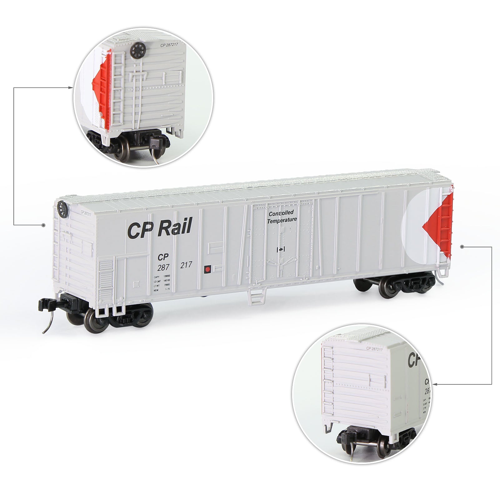 C15015 1pc N Scale 1:160 50ft Steel Reefer Boxcar
