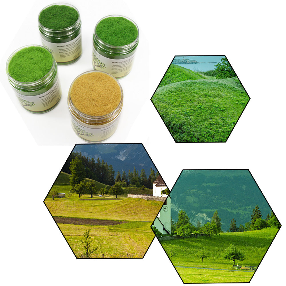 CFA6 4 Bottles 5mm Static Grass Flock Powder