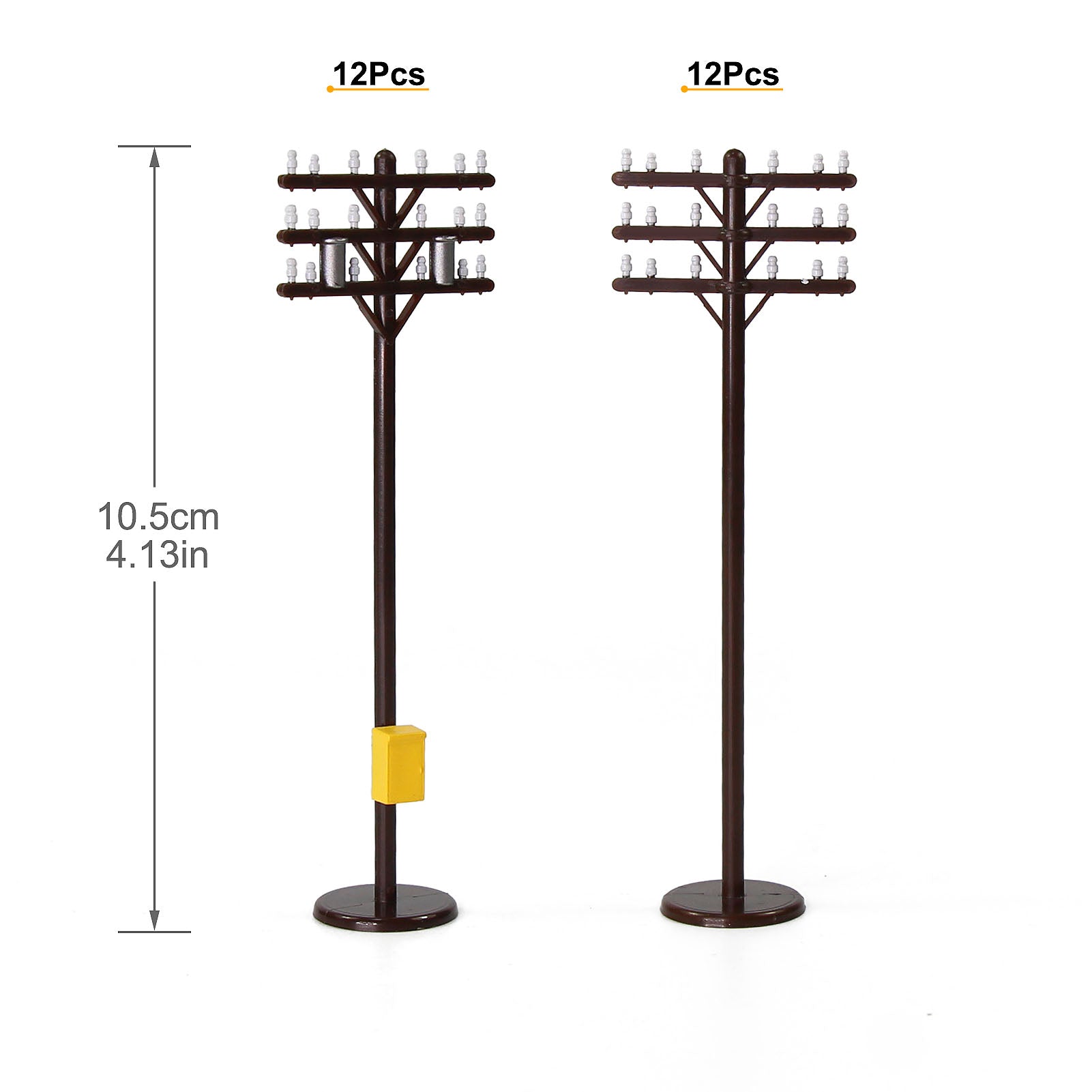 GY18087 24pcs HO Scale 1:87 Telephone Power Tel Poles