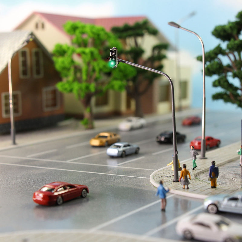 JTD15011 2pcs N Scale 1:160 Signal Motorway Crossing Right Light 3-LED