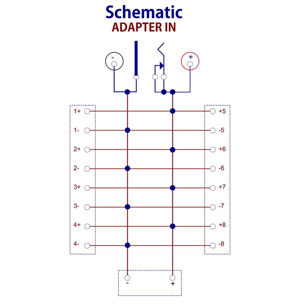 PCB016 1 Unit Distribution Module 20A Power Distributor 3 Inputs 8 Pai