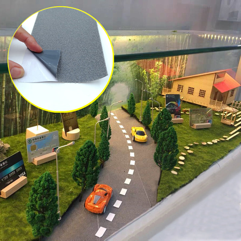 PJ13 2pcs 5*60cm Asphalt Road Sticker Road DIY