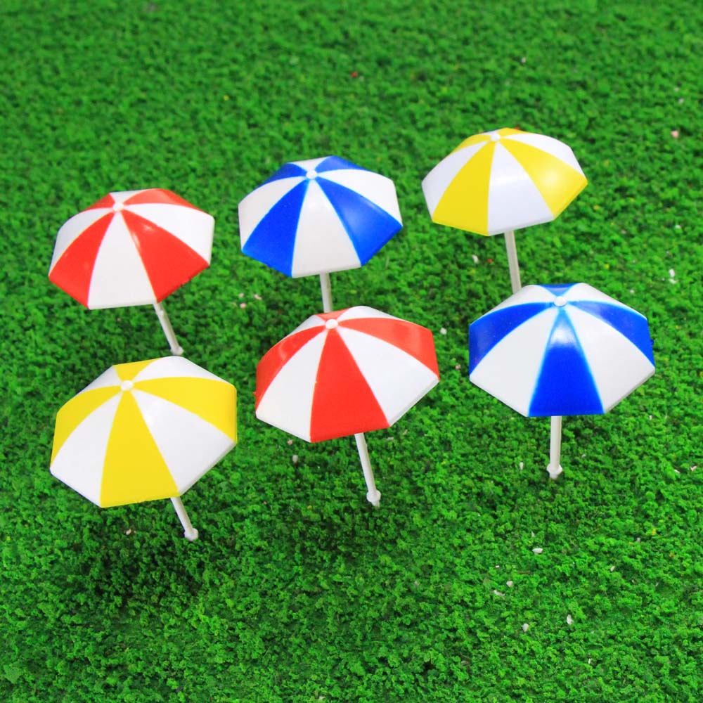 TYS11050 6pcs O Scale 1:50 Model Sun Umbrella Parasol